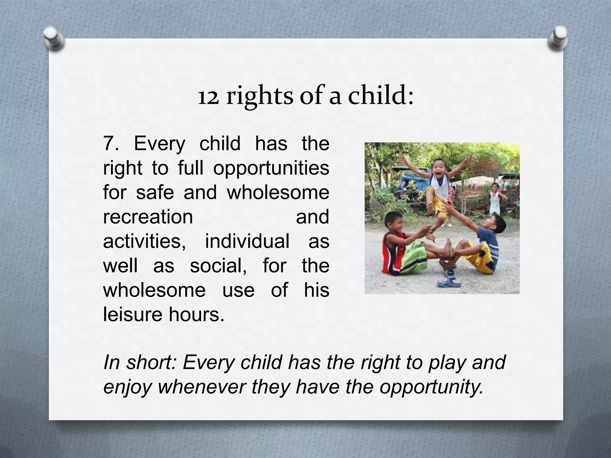 Rights of a Child (Philippines) | PPTX