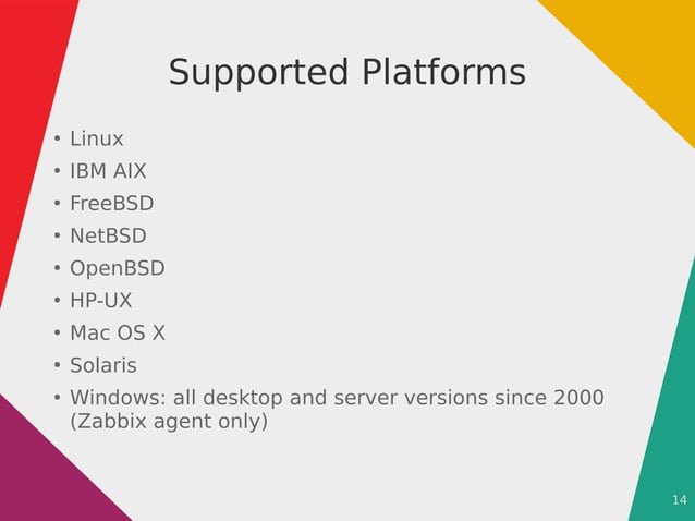 Zabbix Monitoring Platform Pdf Operating Systems Computer Software And Applications