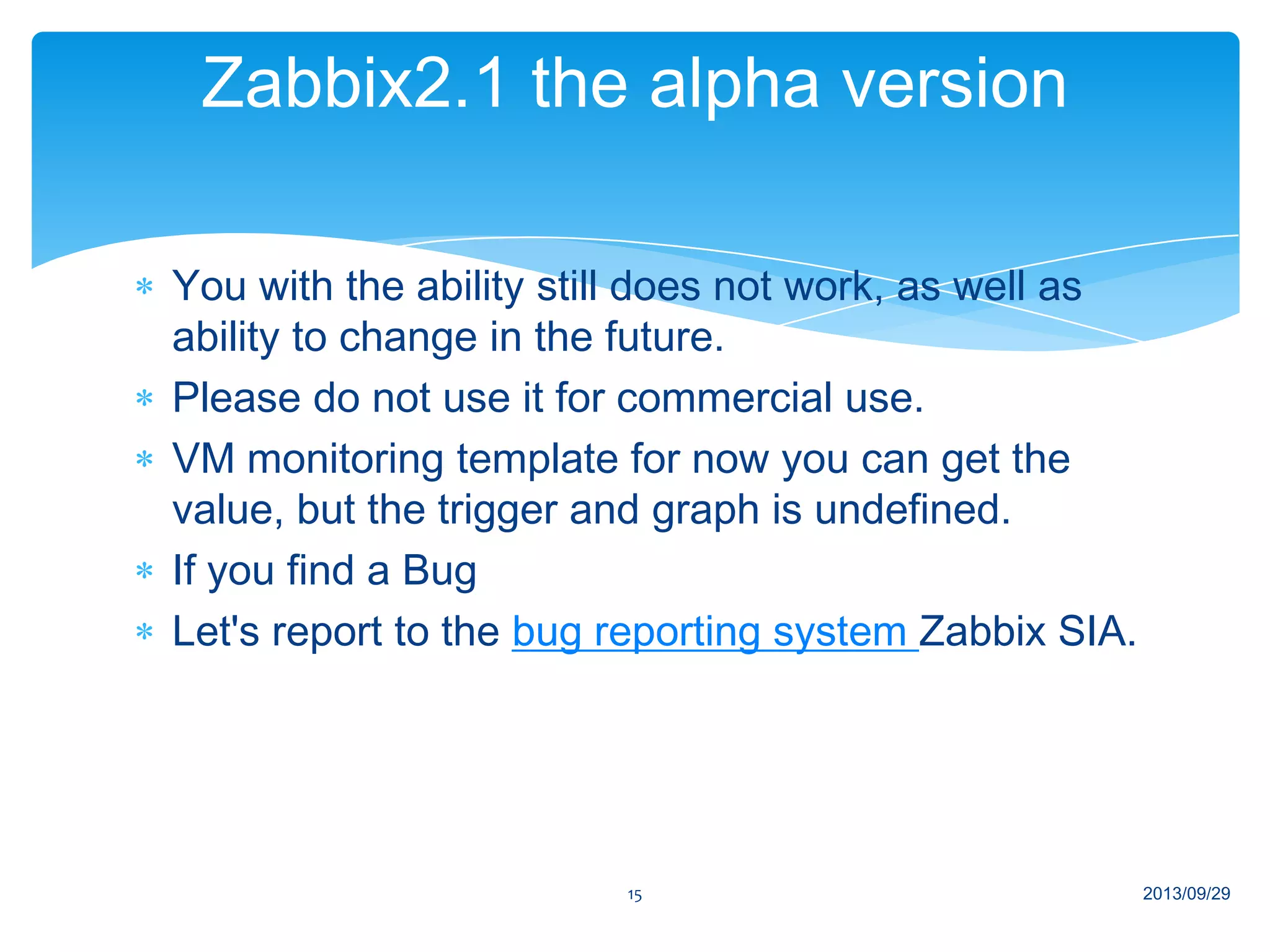 【Zabbix 2.1】trial of vm monitoring function of Zabbix 2.2 | PPTX | Operating Systems | Computer ...