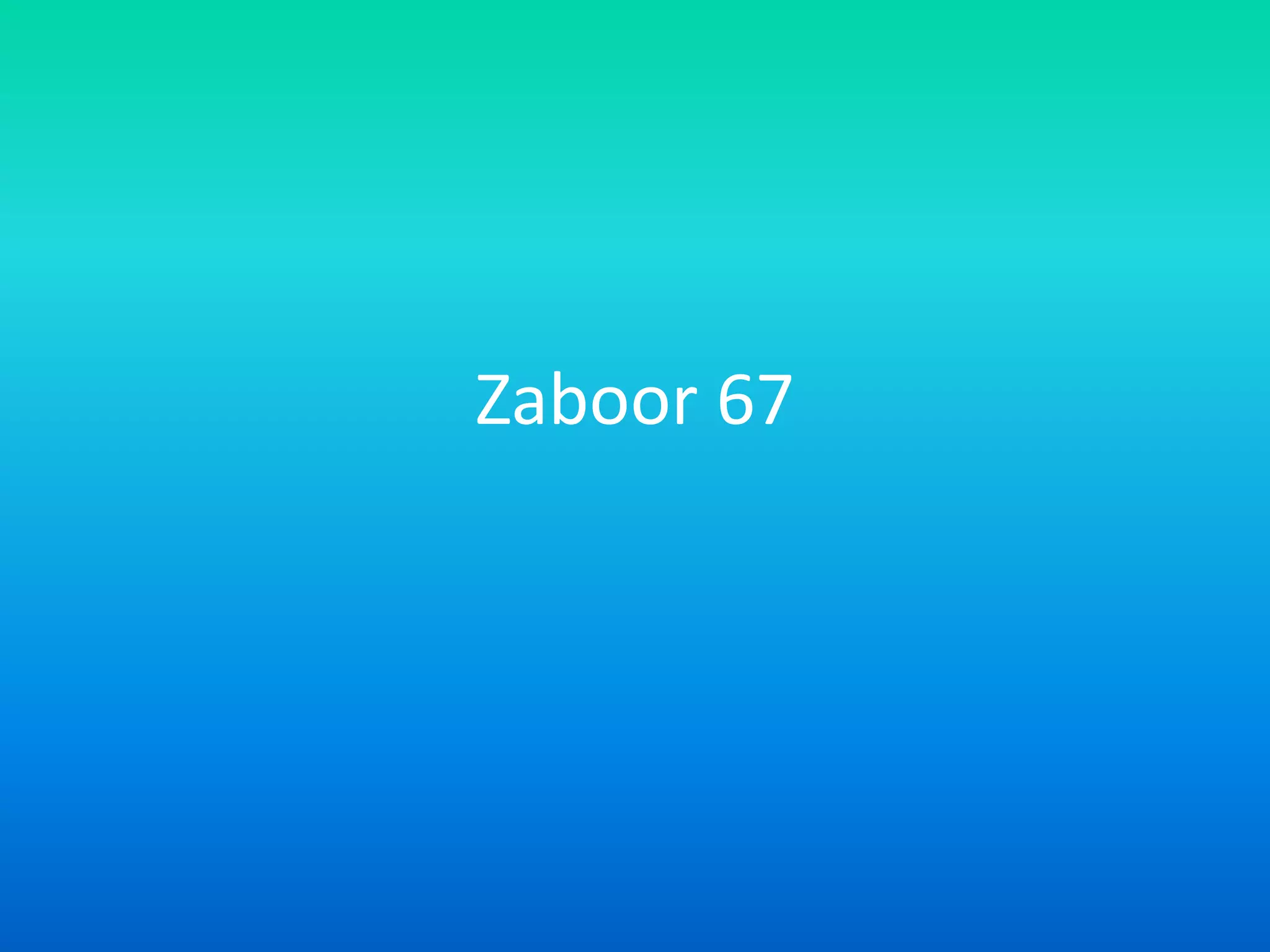 Zaboor 67 | PPTX