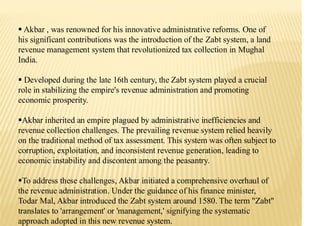Zabti system and madad e mash in medieval India | PDF