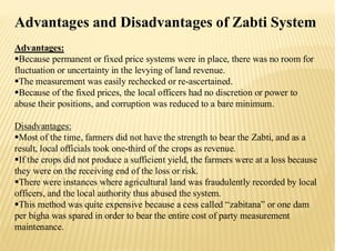 Zabti system and madad e mash in medieval India | PDF