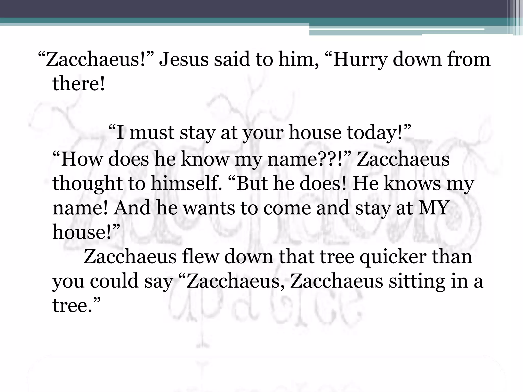 Zacchaeus | PPTX