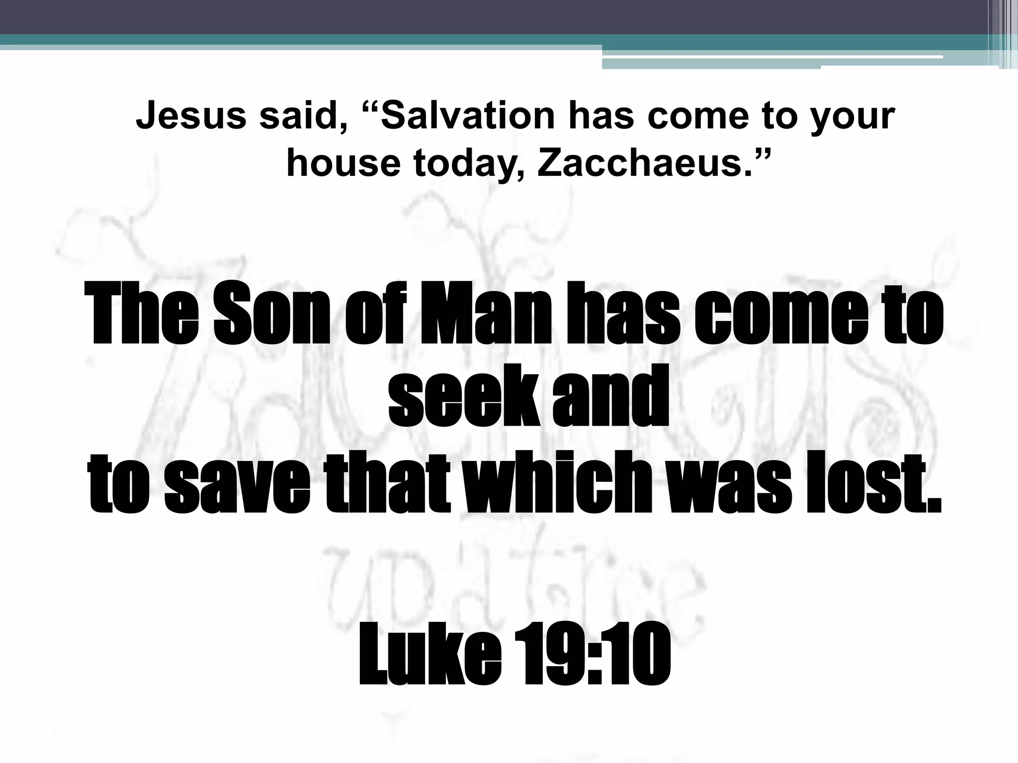 Zacchaeus | PPTX