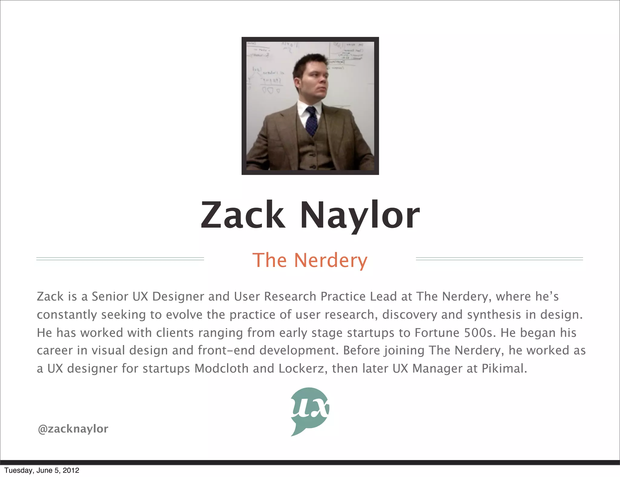 User Research & Strategy for UX | PPT