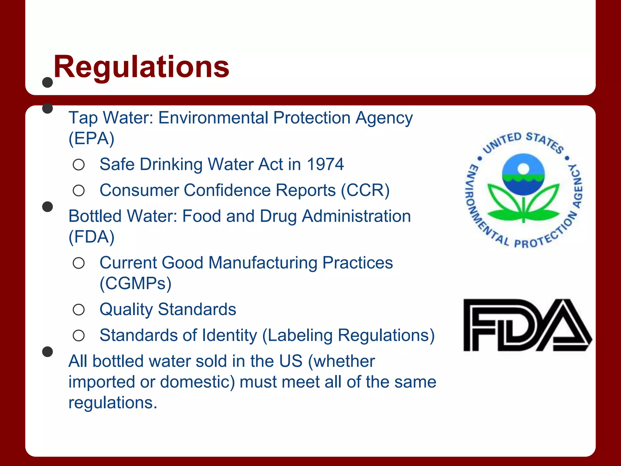 Bottled and Tap water | PPTX