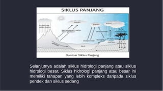 Siklus dan Neraca Air pada Mata kuliah Hidrologi | PPT