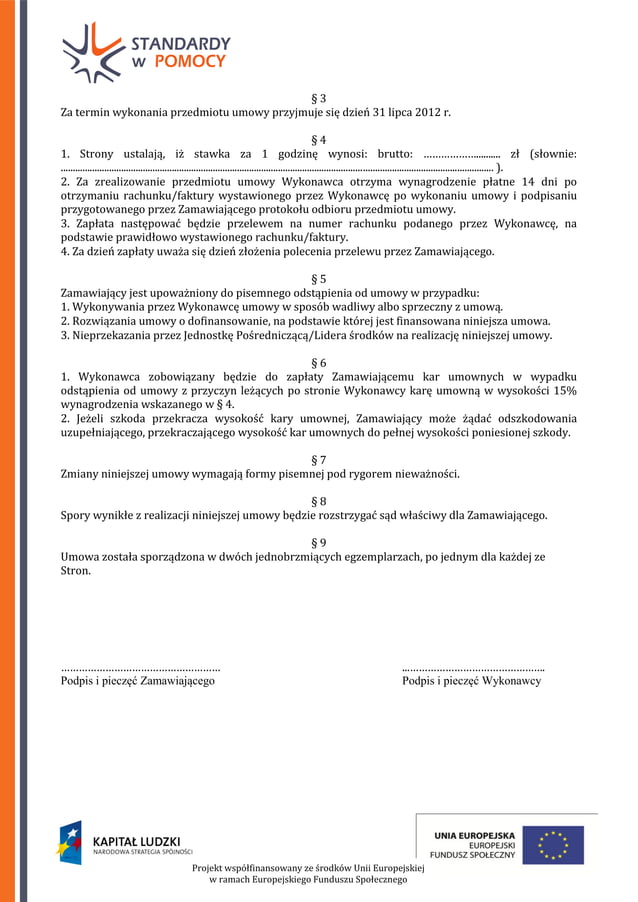 Załącznik nr 2 wzór umowy | PDF