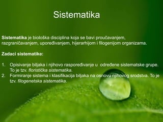 Zadaci morfologije i sistematike i njihov značaj | PPTX