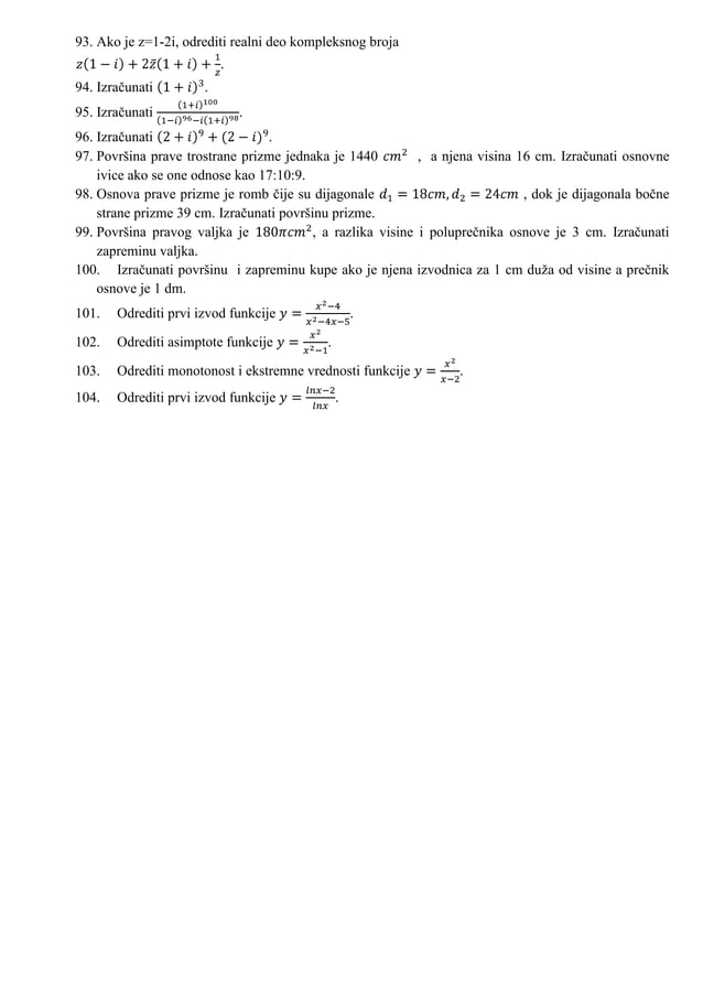Zadaci za maturski ispit farm lab 2013 14 | PDF