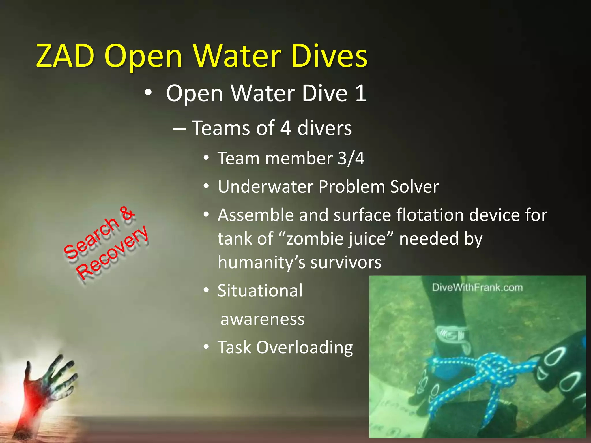 PADI Zombie Apocalypse Diver Explained | PPTX