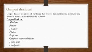 Touch-screens, printers, projectors and sensors | PPTX