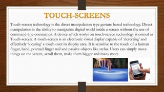 Touch-screens, printers, projectors and sensors | PPTX