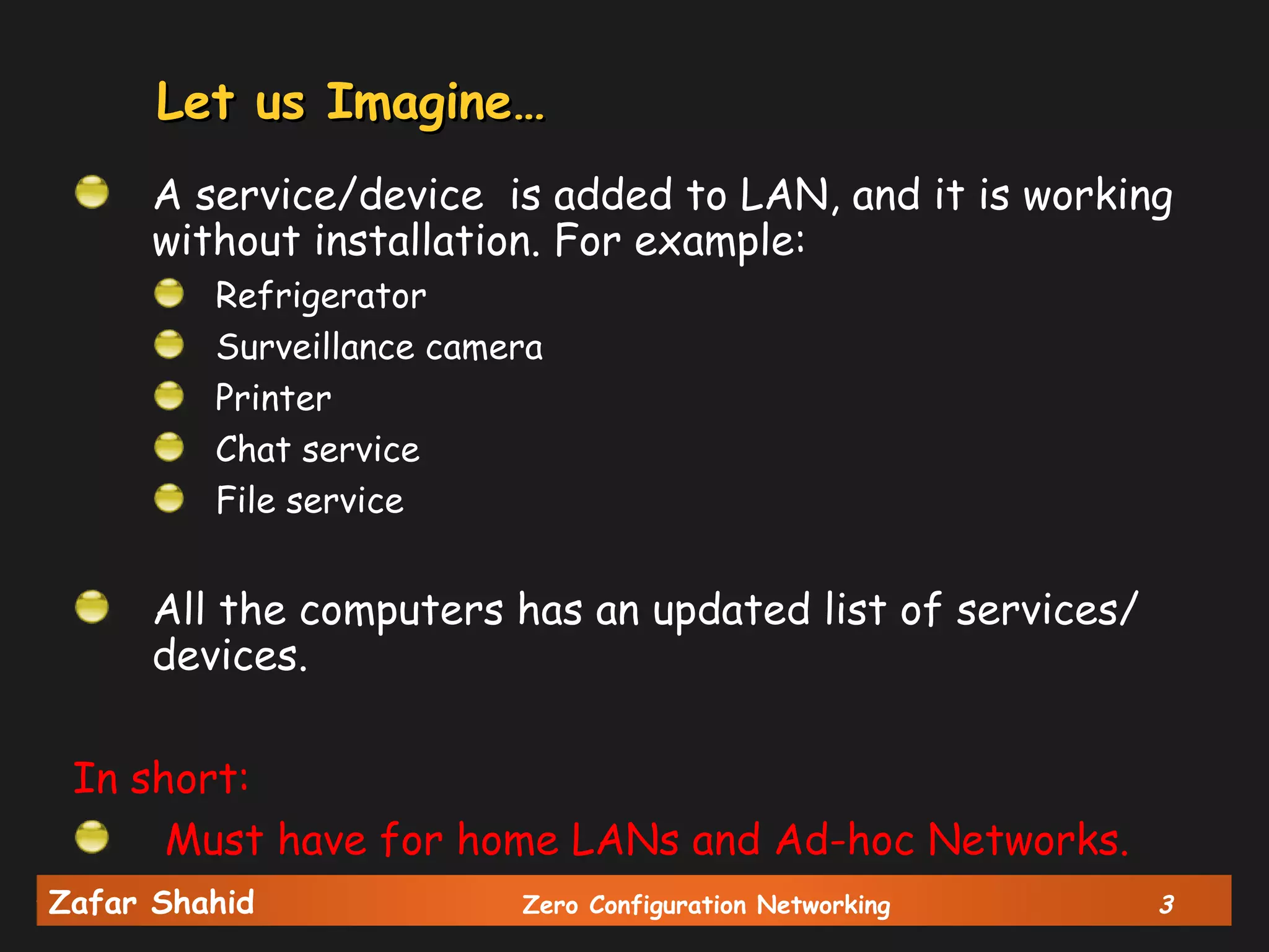 Zero Configuration Networking Ppt
