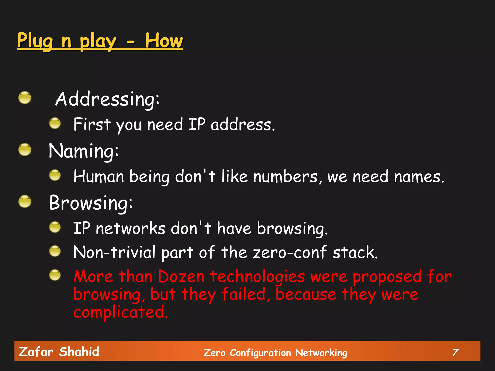 Zero Configuration Networking Ppt