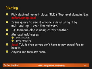 Zero Configuration Networking | PPT