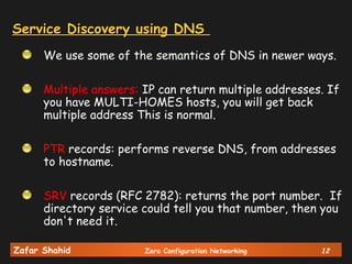 Zero Configuration Networking | PPT