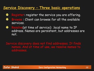 Zero Configuration Networking | PPT
