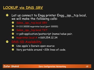 Zero Configuration Networking | PPT