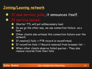 Zero Configuration Networking | PPT