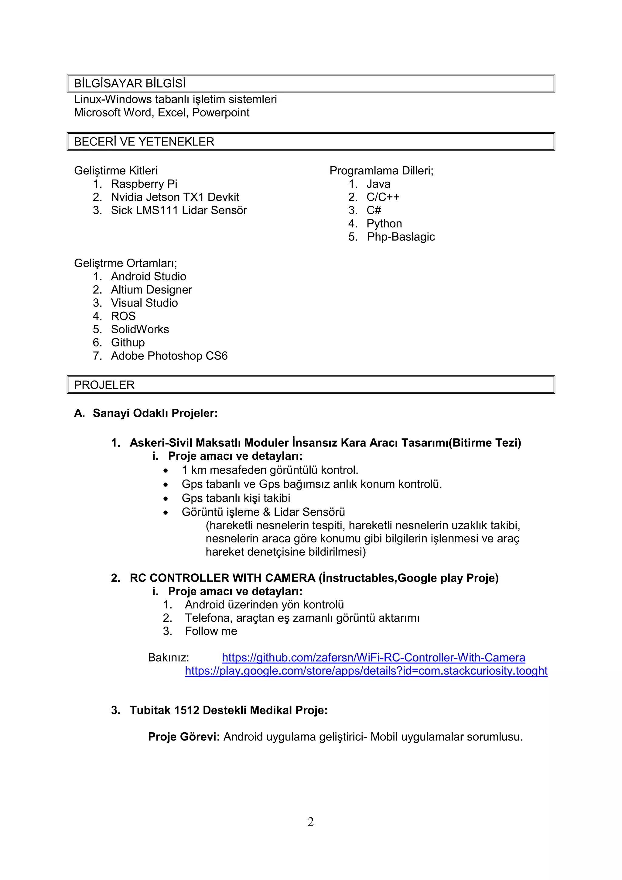 ZAFER M.SEN CV | PDF