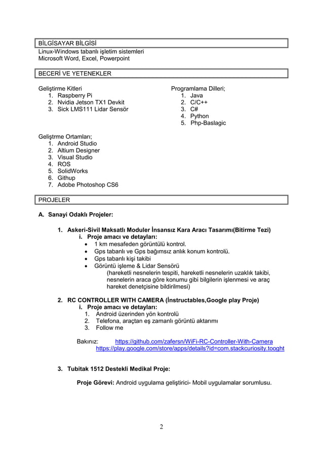 ZAFER M.SEN CV | PDF