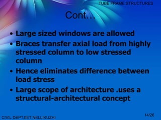 Tube Frame Structures:An overview | PPTX