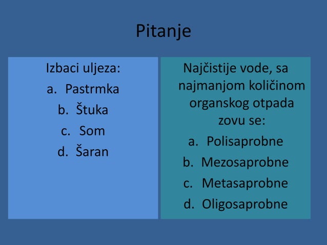 Zagadjivanje vode | PPTX