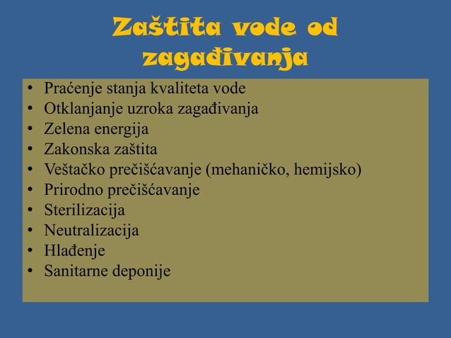 Zagadjivanje vode | PPTX
