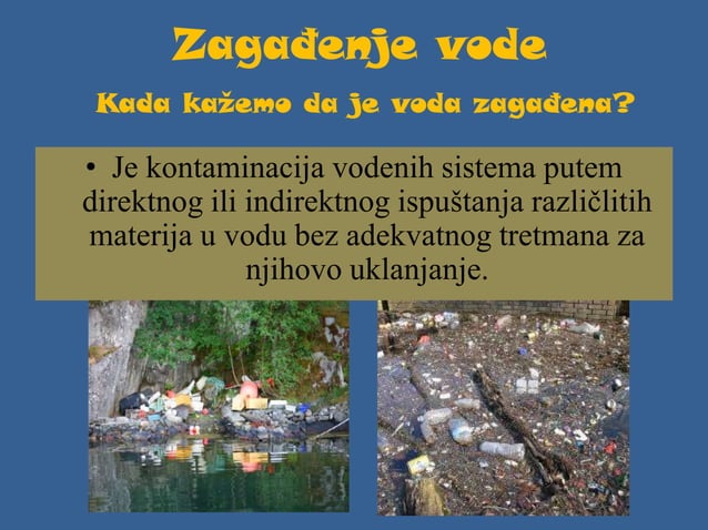 Zagadjivanje vode | PPTX