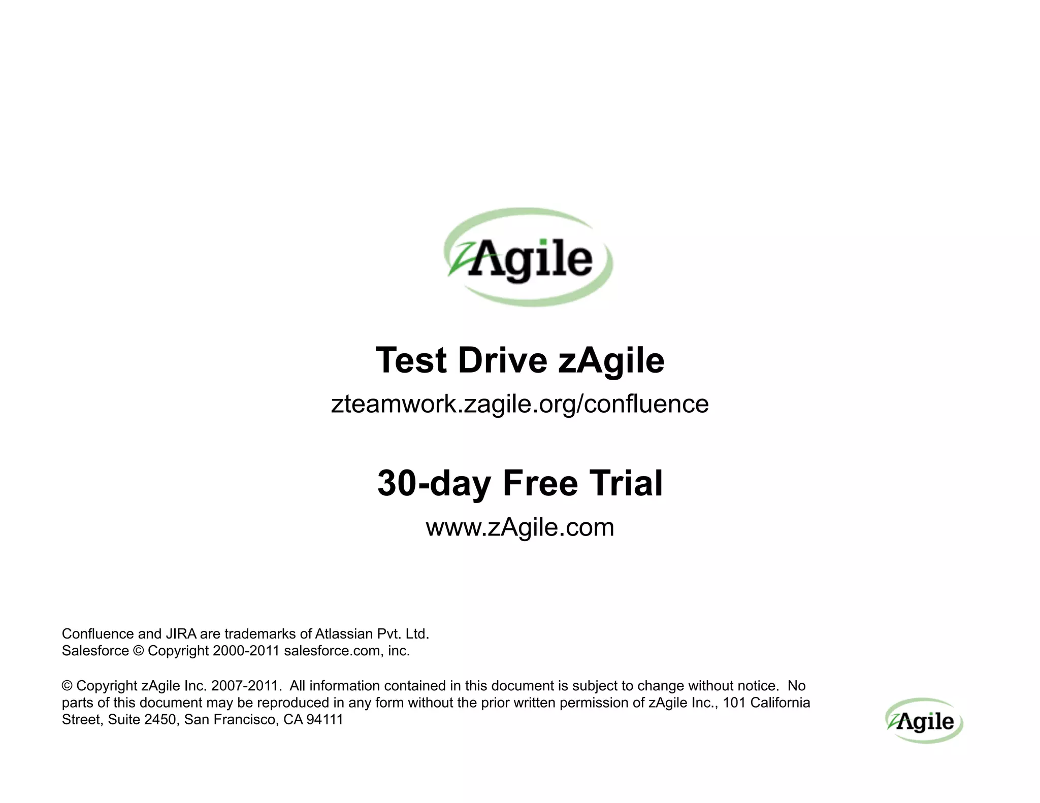 Integrating Salesforce with Confluence and JIRA using zAgile Teamwork ...