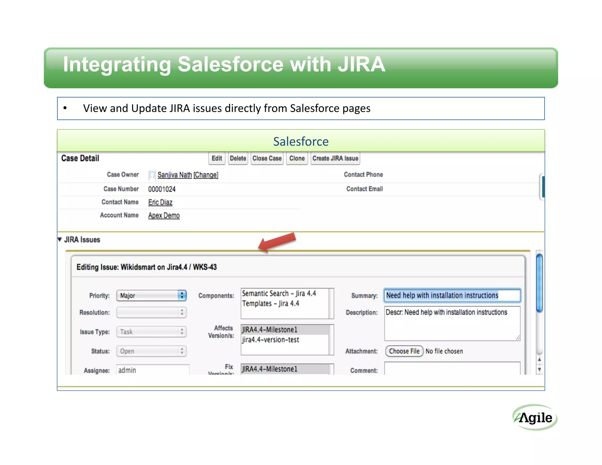 Integrating Salesforce with Confluence and JIRA using zAgile Teamwork -- Slides | PPT