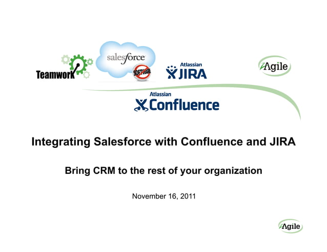 Integrating Salesforce with Confluence and JIRA using zAgile Teamwork -- Slides | PPT