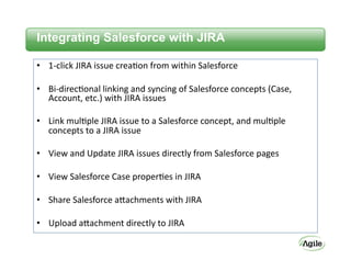 Integrating Salesforce with Confluence and JIRA using zAgile Teamwork -- Slides | PPT