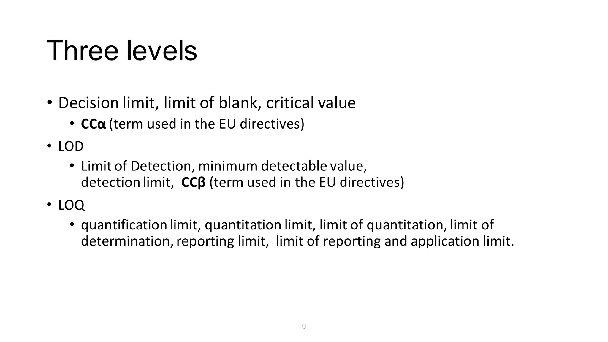 LOB LOD LOQ for method validation in laboratory | PDF