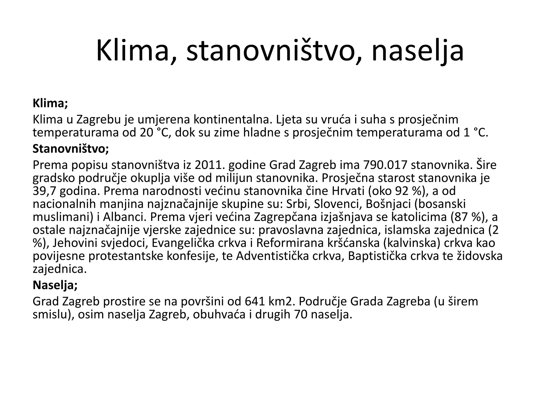 Zagreb – moj grad | PPTX