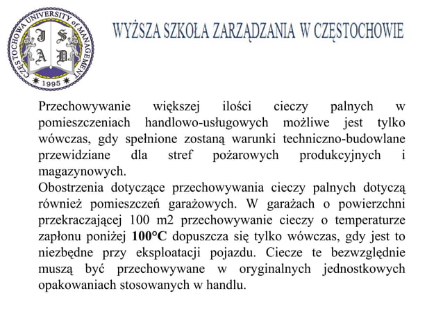 Zagro enia po_arowe_materia_by niebezpieczne. | PPT