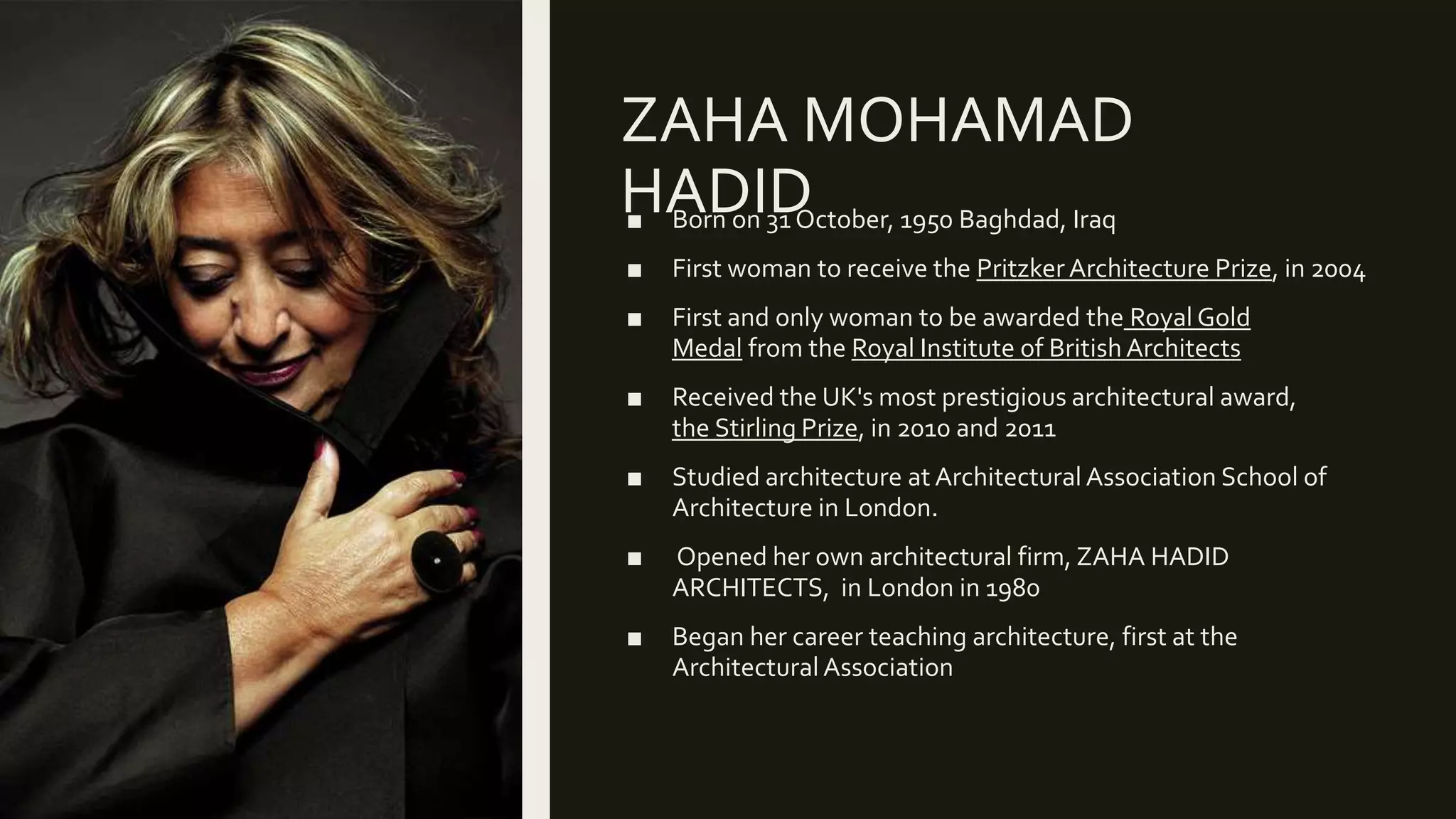 Zaha Mohamad hadid | PPTX