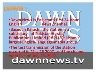 Dawn News Channel | PPTX