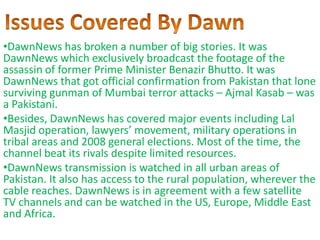 Dawn News Channel | PPTX
