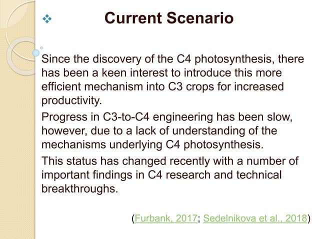 Conversion of C3 plants into C4 | PPTX | Biological Sciences | Science