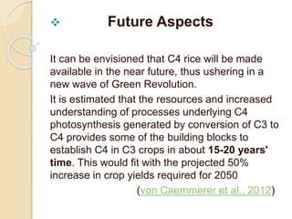 Conversion of C3 plants into C4 | PPTX
