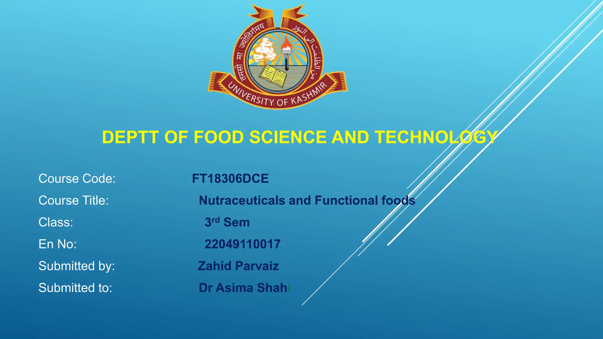 Testing Efficacy of Functional Foods | PPT