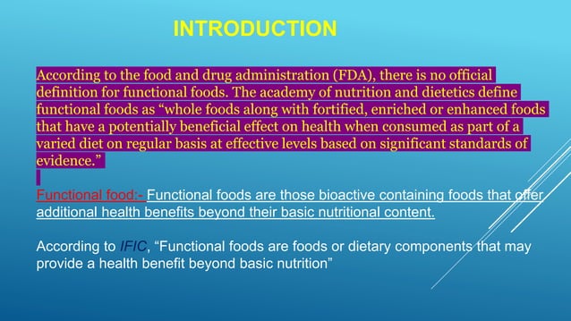 Testing Efficacy of Functional Foods | PPT