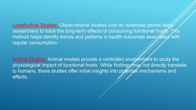 Testing Efficacy of Functional Foods | PPT