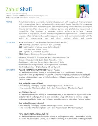 Zahid cv | PDF