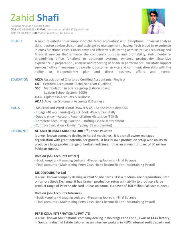 Zahid cv | PDF