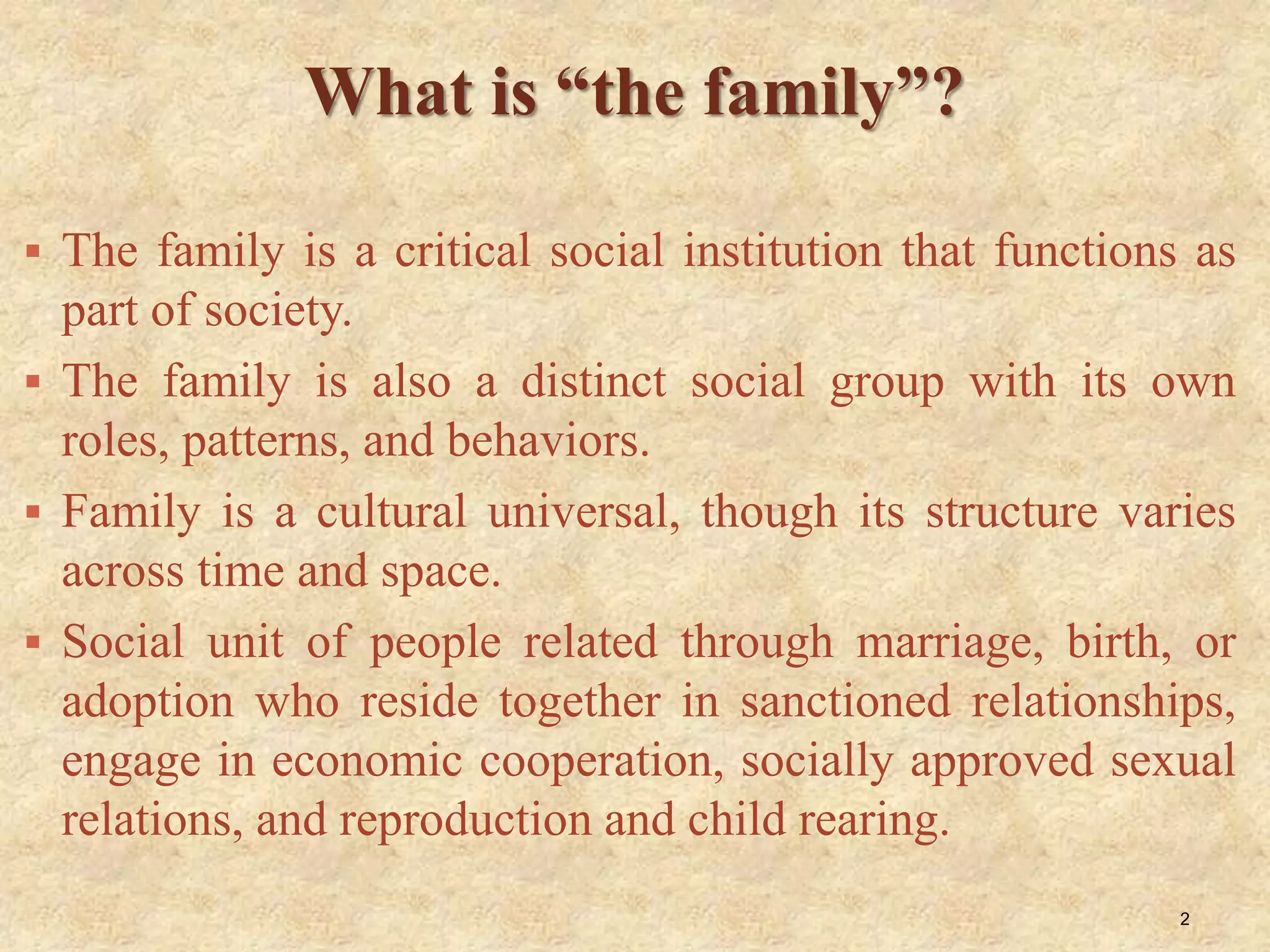 Family and marriage...their types. | PPTX