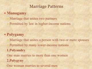 Family and marriage...their types. | PPTX