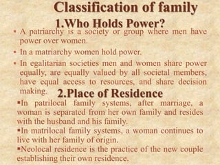 Family and marriage...their types. | PPTX